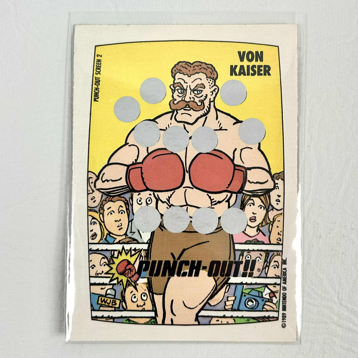 Punch Out Von Kaiser Screen 2 Opc Nintendo Game Pack Card