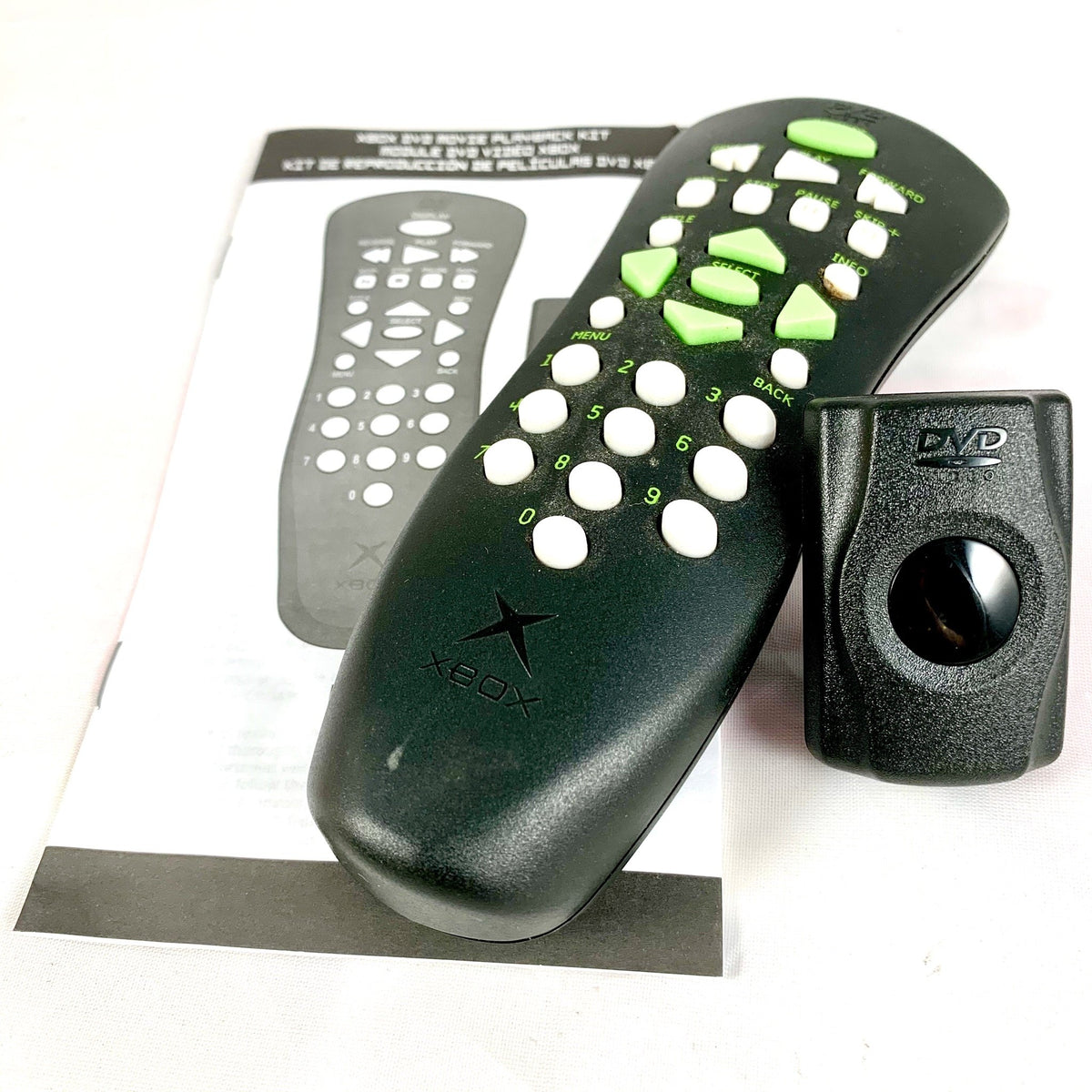 Original XBOX DVD Remote with Sensor and Manual – RetroReplay